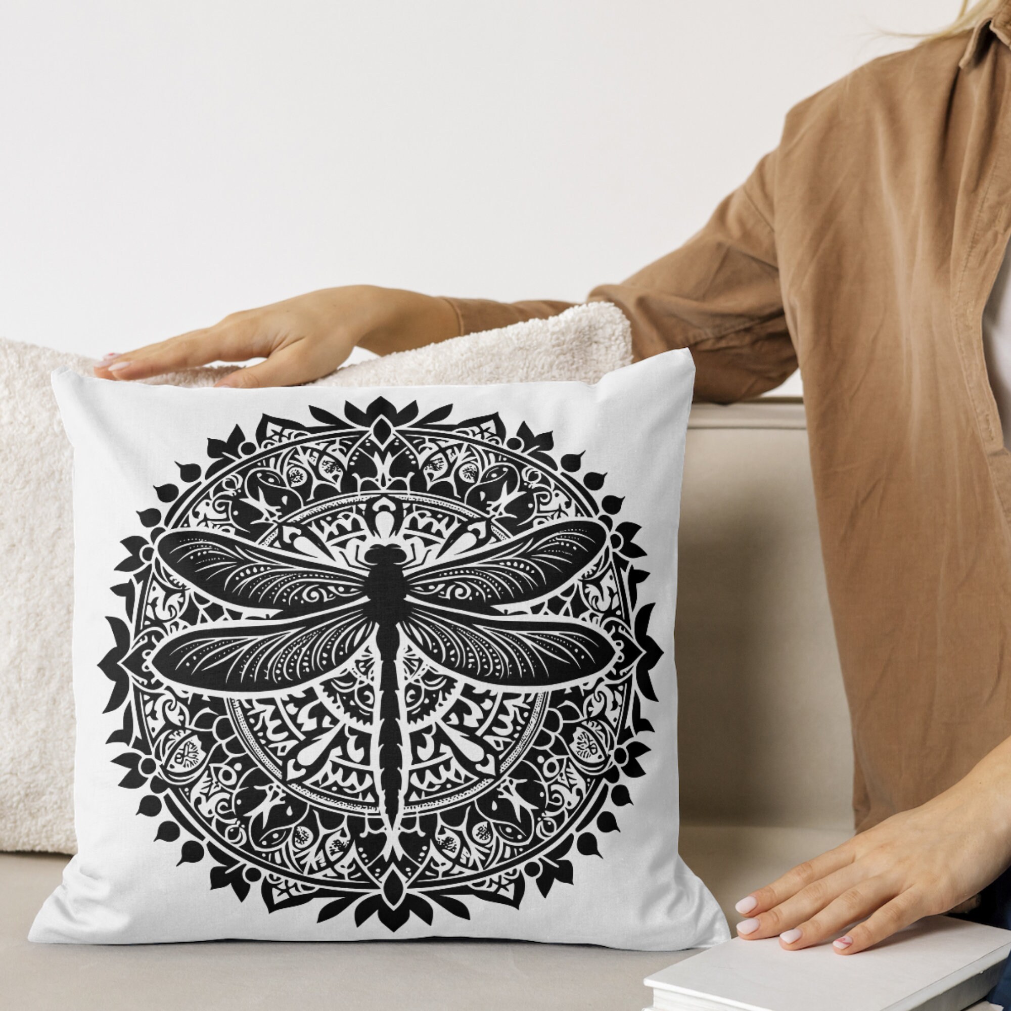 Intricate Circular Dragonfly Mandala Svg Png Dxf Pdf Jpg Insect SVG ...