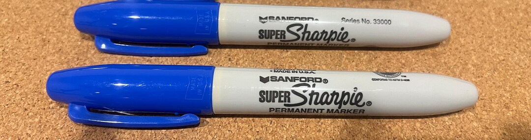 Super Sharpie Markers Fine Point Blue in Color New Old Stock Hard to ...