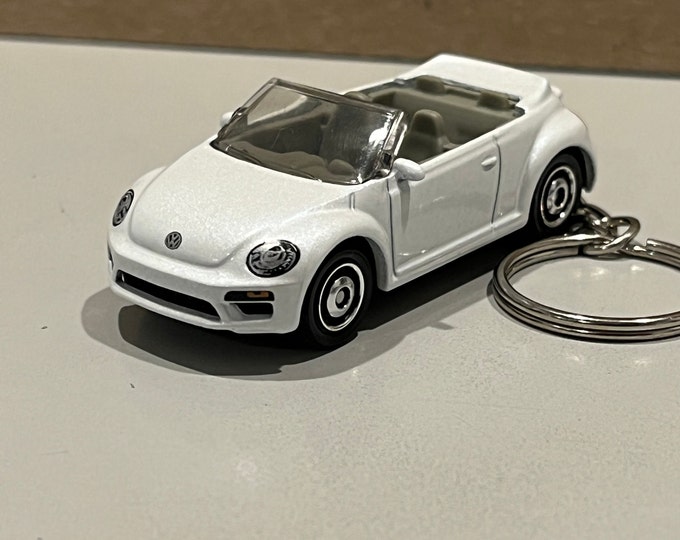 VW Beetle Convertible Keychain Car Matchbox - Etsy