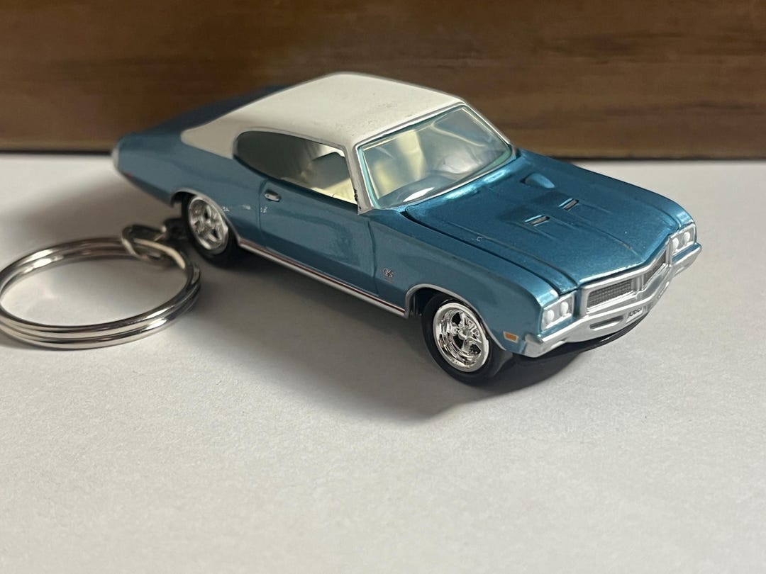 1970 Buick GS Keychain Light Blue Made From a Johnny Lightning Diecast ...