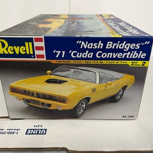 Revell Nash Bridges 1971 Cuda Convertible Model Kit 1/24 Scale - Etsy