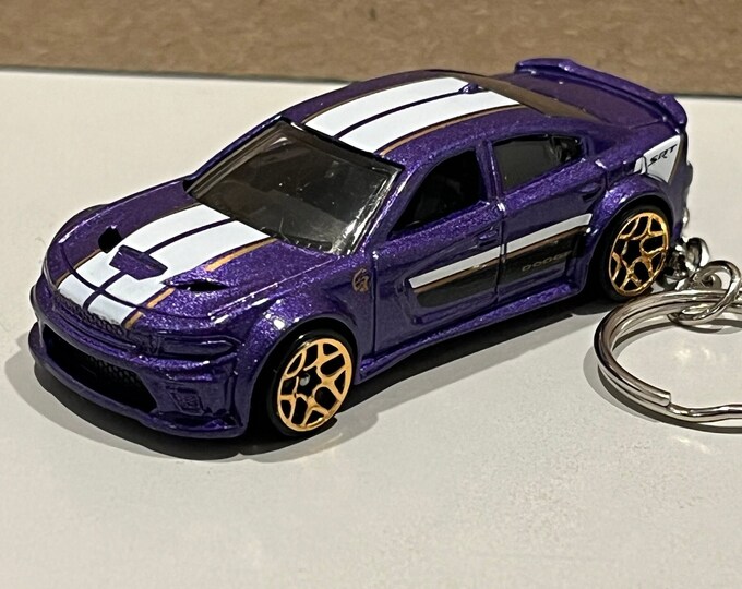2020 Dodge Charger Hellcat Keychain Car Purple Hot Wheels - Etsy