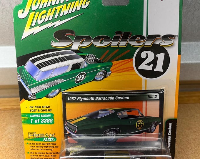 1967 Barracuda Green Limited Edition 1 of 3,386 Johnny Lightning ...