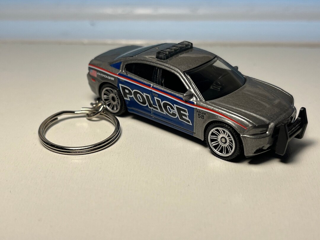 Dodge Charger Police Car Keychain Key Chain Matchbox Car - Etsy