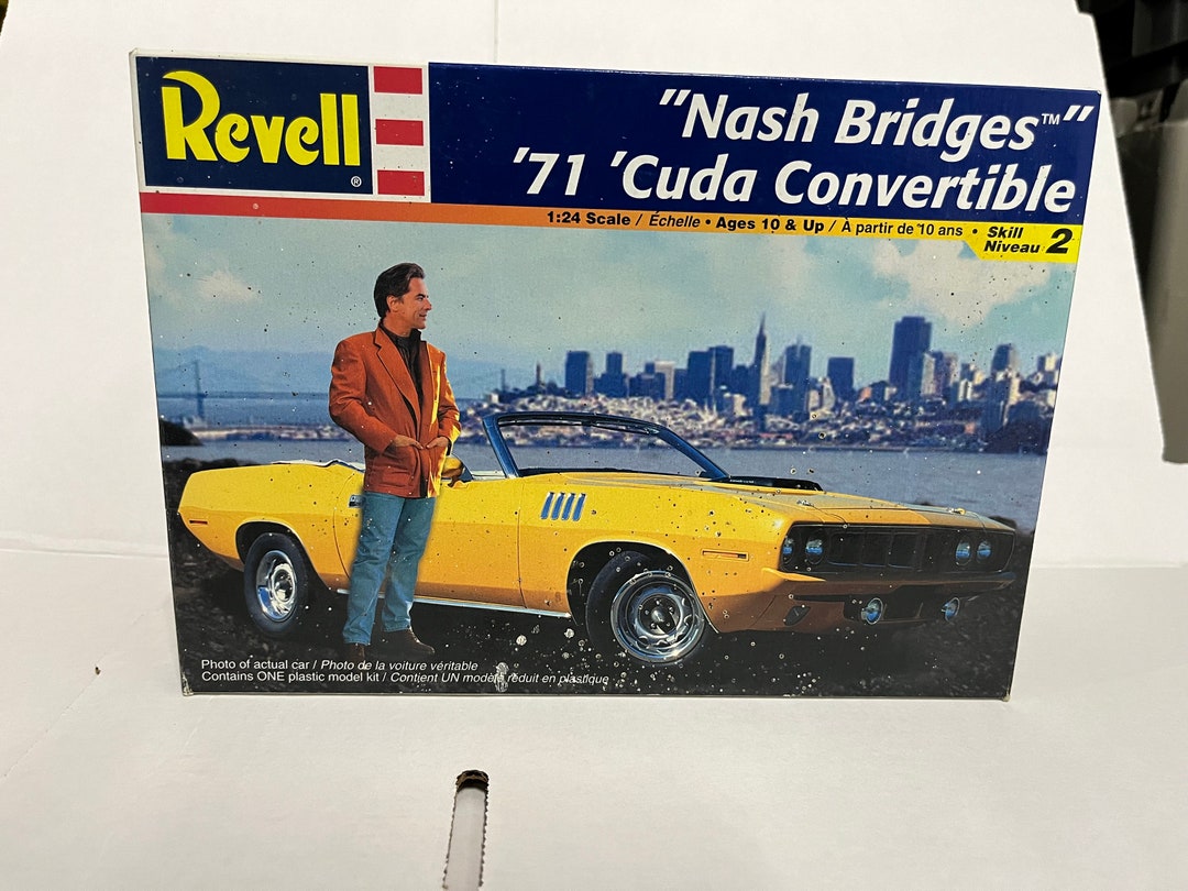 Revell Nash Bridges 1971 Cuda Convertible Model Kit 1/24 Scale - Etsy