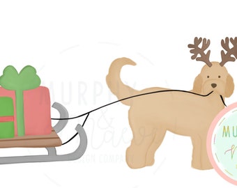 Watercolor Golden Doodle Png - Etsy