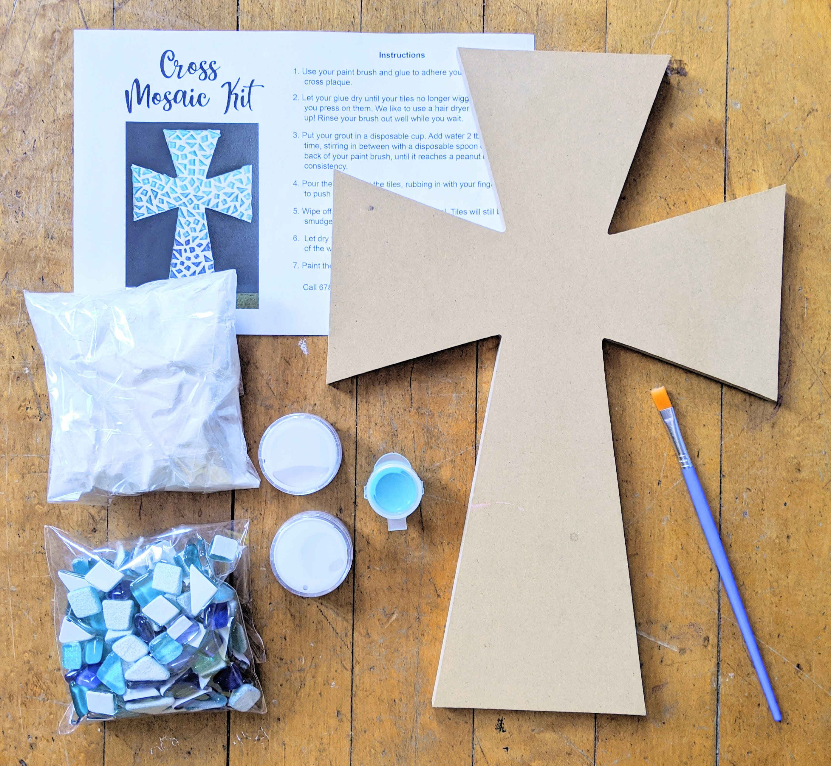 Cross Mosaic Kit, Craft Kit, DIY Kit for Adults, Craft Kit for Kids ...