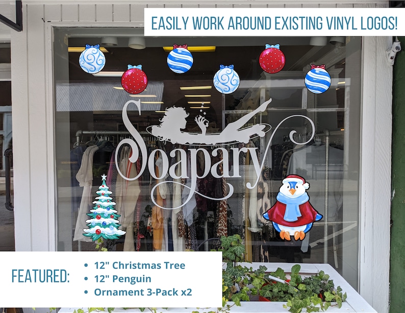 Candy Canes Vinyl Window Sticker Christmas Window Decoration | Etsy