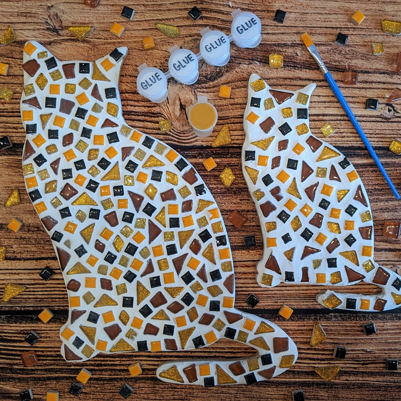 Mosaic Cat - Etsy