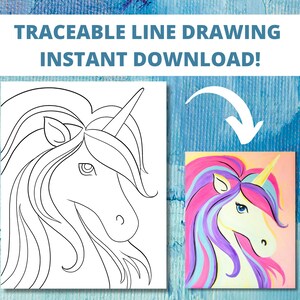 Unicorn Painting Video Tutorial Step-by-step Painting DYI Paint Party ...