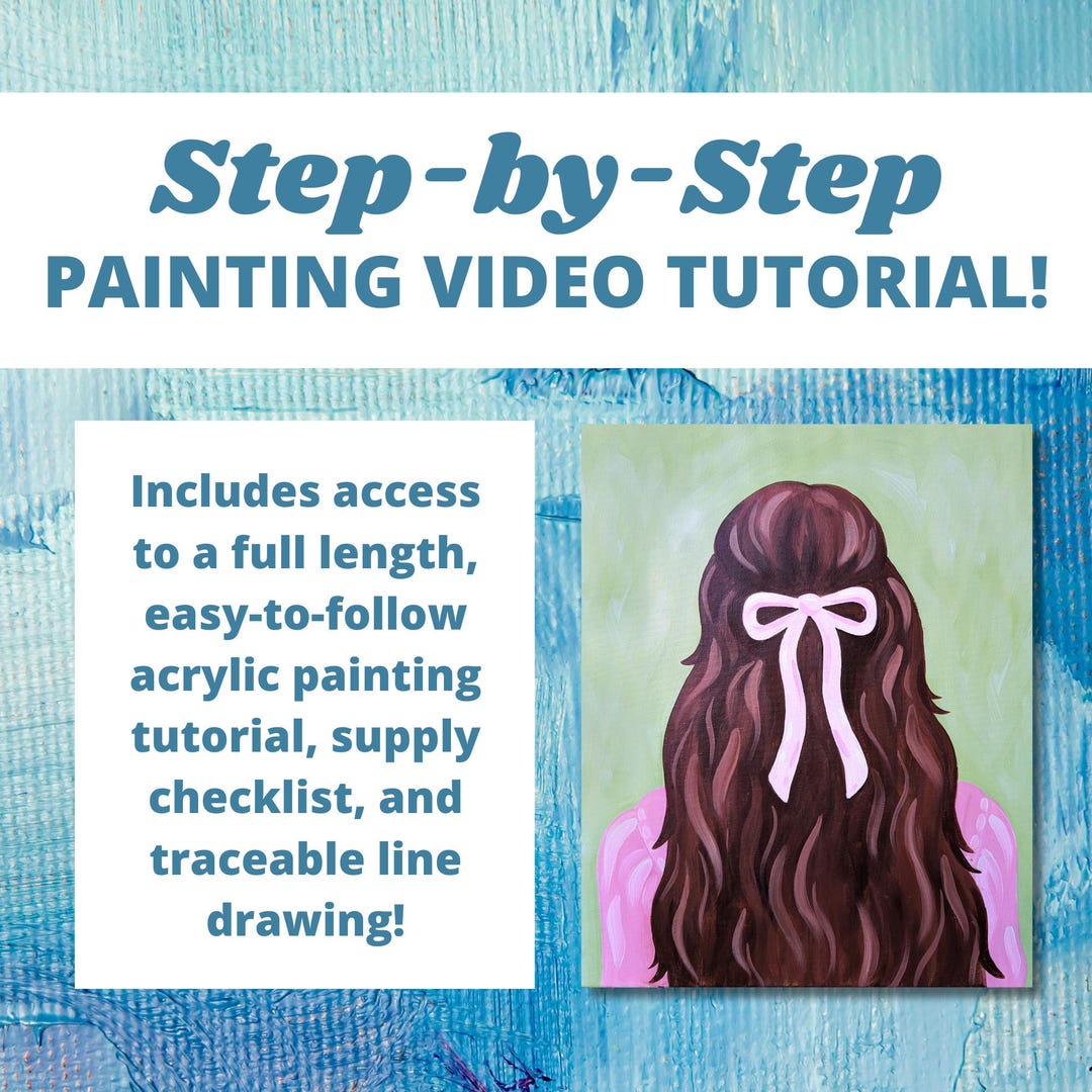 Hair Bow Painting Video Tutorial - Step-by-step Painting - DYI Paint ...