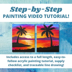 Painting for Two - Couple's Sunset Video Tutorial - Step-by-step ...