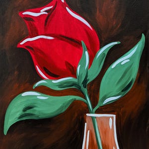 Rose Painting Video Tutorial - Step-by-step Painting - DYI Paint Party ...