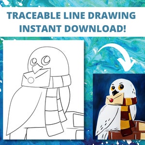 Hedwig Painting Video Tutorial Step-by-step Painting DYI Paint Party ...