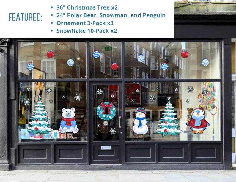 Candy Canes Vinyl Window Sticker Christmas Window Decoration | Etsy