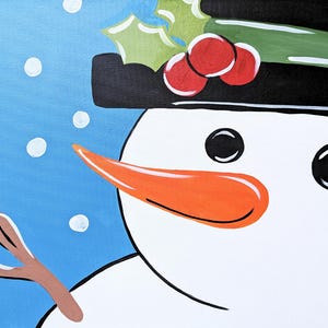 Snowman Video Tutorial - Step-by-step Painting - DYI Paint Party - Sip and Paint - Learn to ...
