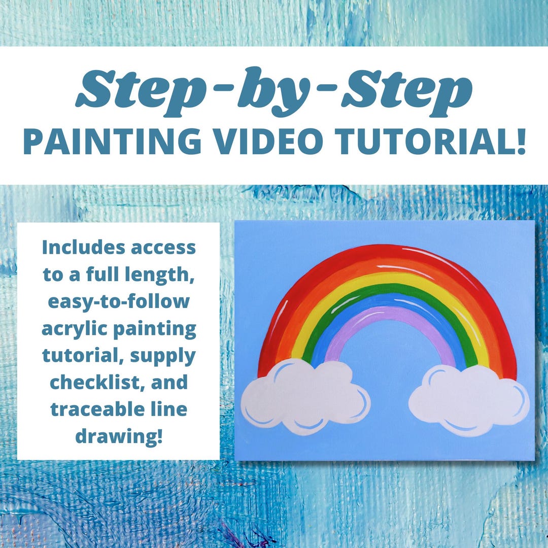Rainbow Painting Video Tutorial - Step-by-step Painting - DYI Paint ...
