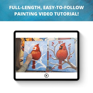 Cardinal Painting Video Tutorial - Step-by-step Painting - DYI Paint ...
