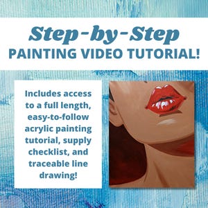 Lips Painting Video Tutorial - Step-by-step Painting - DYI Paint Party ...