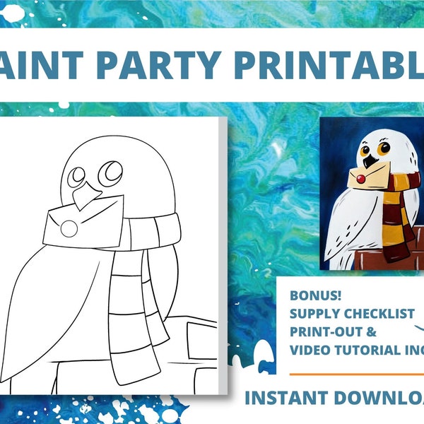 Paint and Sip Outlines - Etsy