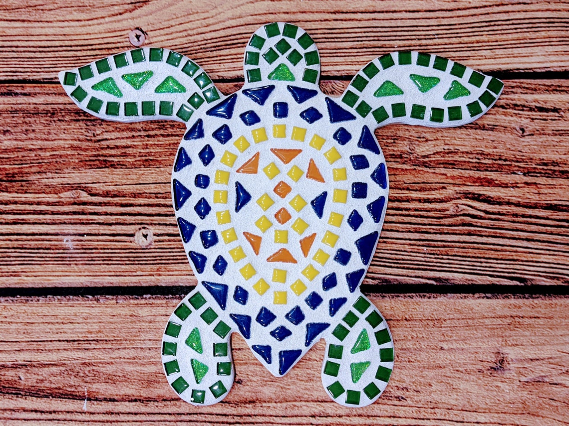 Turtle Mosaic Kit, Craft Kit, DIY Kit for Adults, Craft Kit for Kids ...