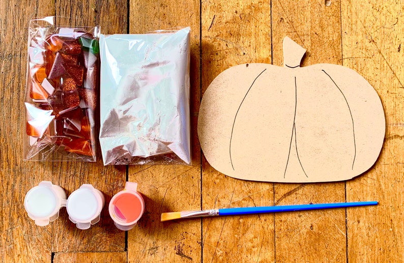 Pumpkin Mosaic Kit Craft Kit DIY Kit for Adults Craft Kit - Etsy
