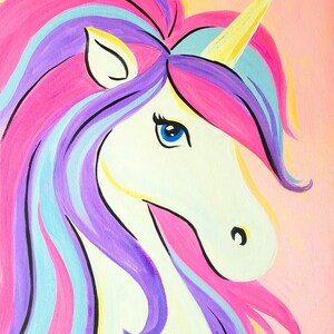 Unicorn Painting Video Tutorial - Step-by-step Painting - DYI Paint ...