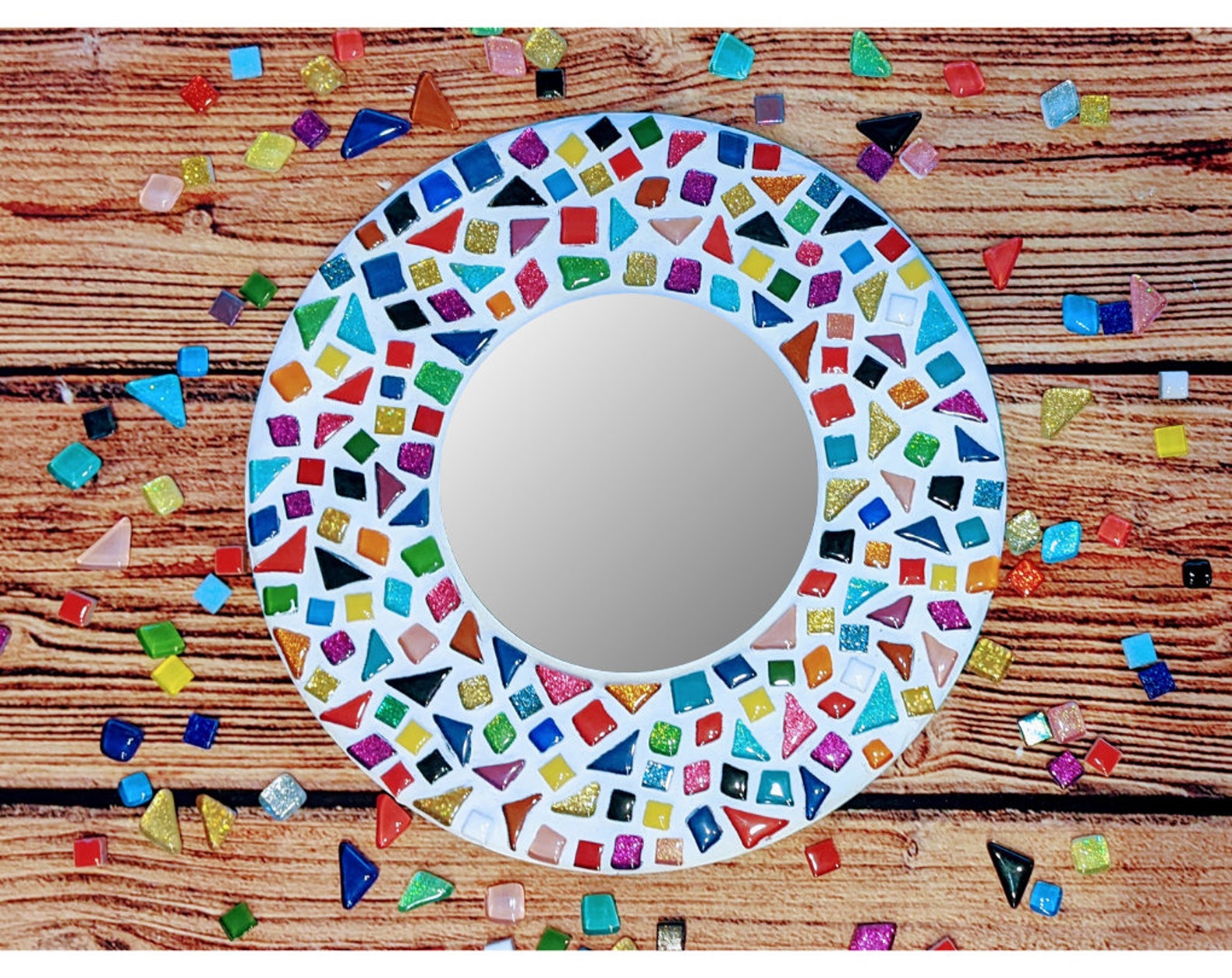 12 Circle Mosaic Mirror Kit Round Mirror Project Craft - Etsy