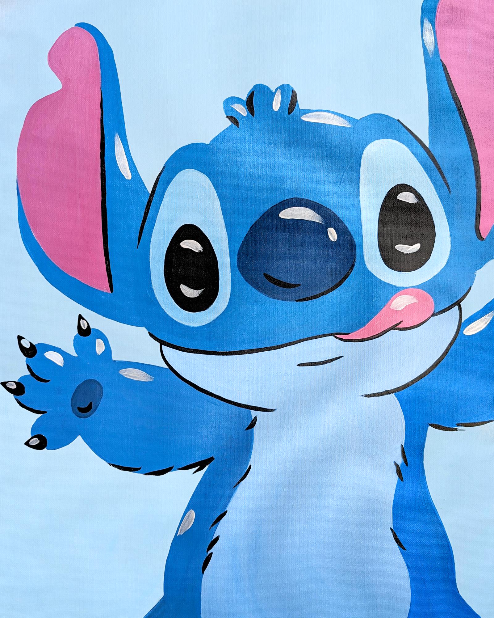 Stitch Acrylic Painting Video Tutorial - DIY Paint Party (digital ...