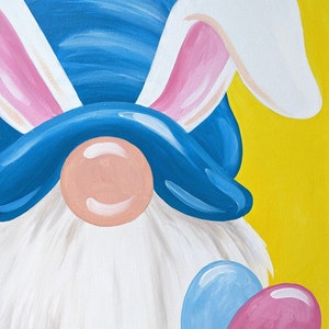 Easter Gnome Canvas Painting Kit Video Tutorial FREE - Etsy