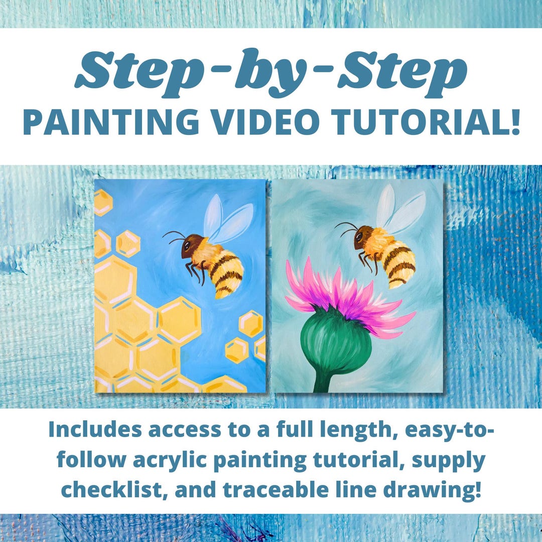 Painting for Two - Honey Bees Painting Video Tutorial - Step-by-step ...