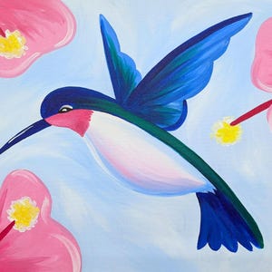 Hummingbird Painting Video Tutorial - Step-by-step Painting - DYI Paint ...