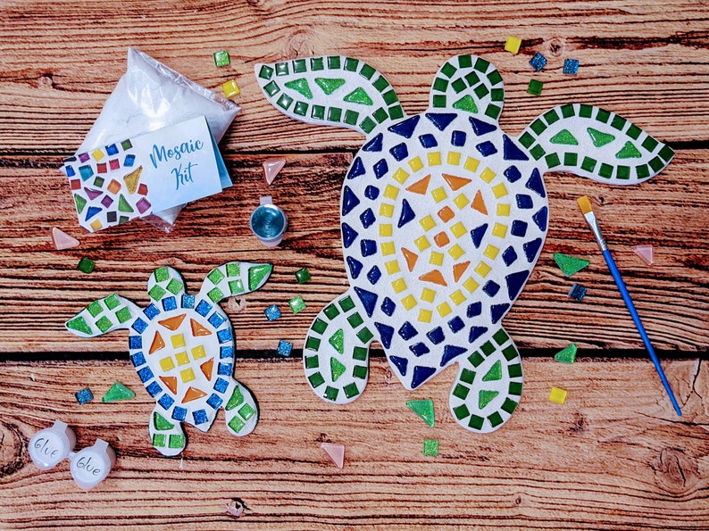 Turtle Mosaic Kit Craft Kit DIY Kit for Adults Craft Kit - Etsy