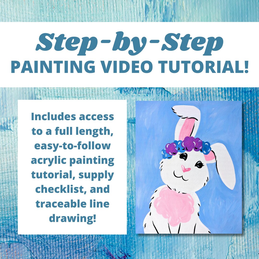 Easter Bunny Painting Video Tutorial - Step-by-step Painting - DYI ...