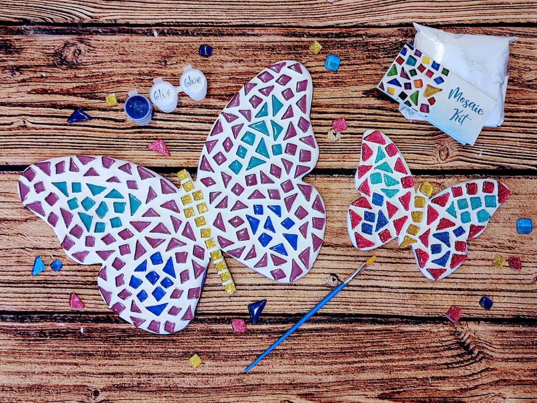 Butterfly Mosaic Kit, Craft Kit, DIY Kit for Adults, Craft Kit for Kids ...