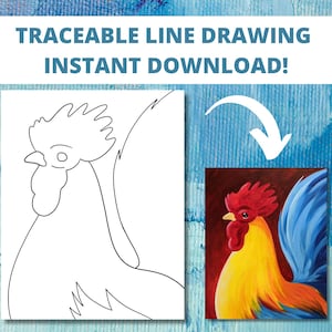 Rooster Painting Video Tutorial - Step-by-step Painting - DYI Paint ...