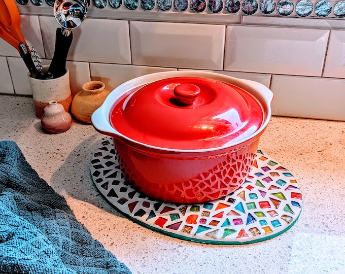 12" Oval Trivet Mosaic Kit, Craft Kit, DIY Kit for Adults, Kid-friendly ...