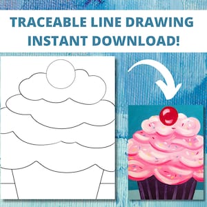 Cupcake Painting Video Tutorial - Step-by-step Painting - DYI Paint ...