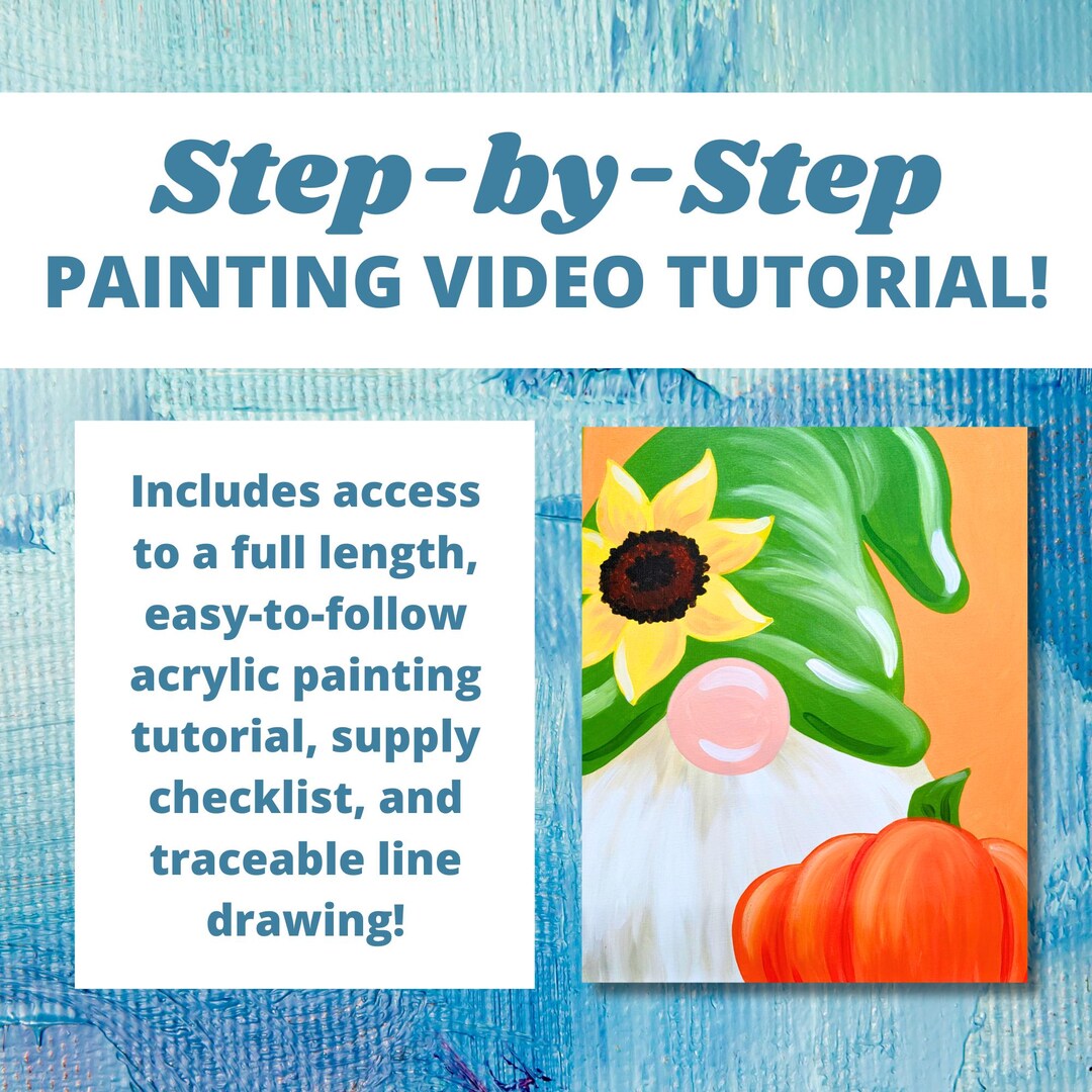Fall Gnome Painting Video Tutorial - Step-by-step Painting - DYI Paint ...