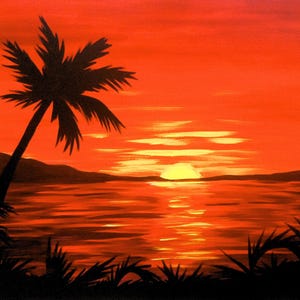 Sunset Painting Video Tutorial - Step-by-step Painting - DYI Paint ...
