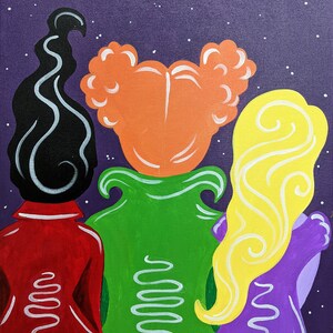 Hocus Pocus Canvas Painting Kit Video Tutorial FREE - Etsy