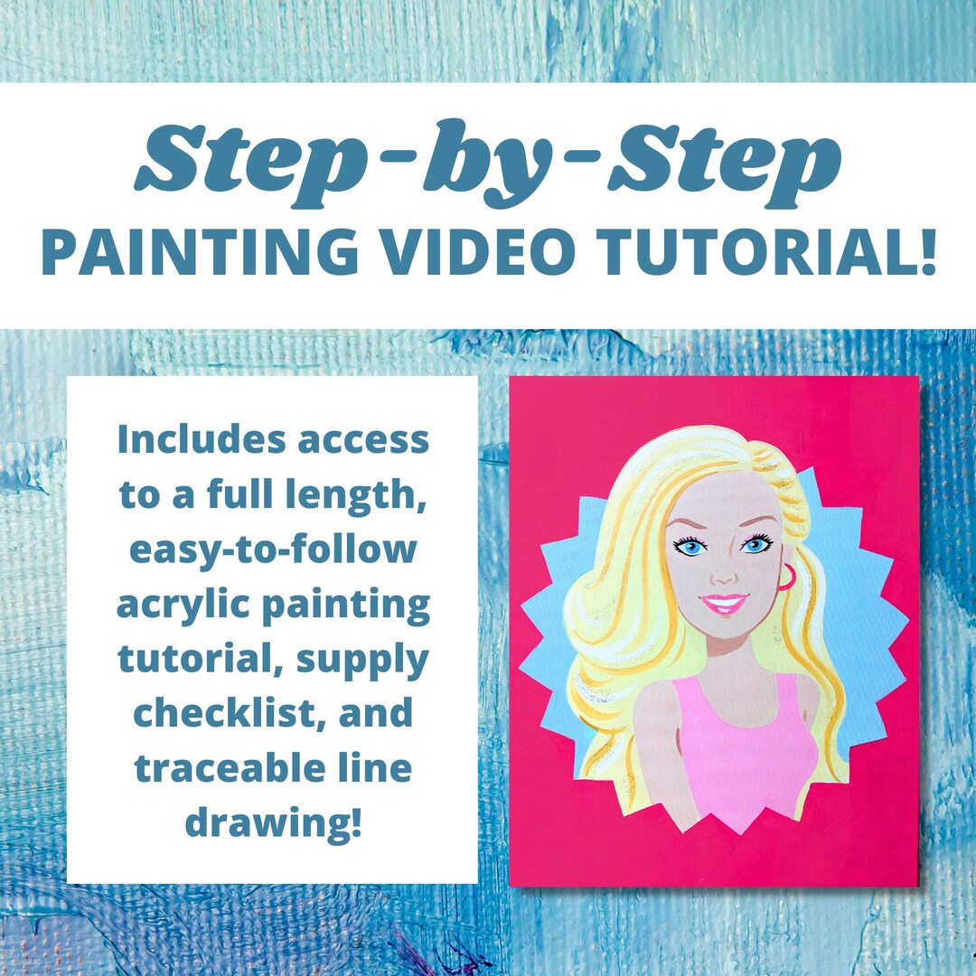 Barbie Painting Video Tutorial - Step-by-step Painting - DYI Paint ...