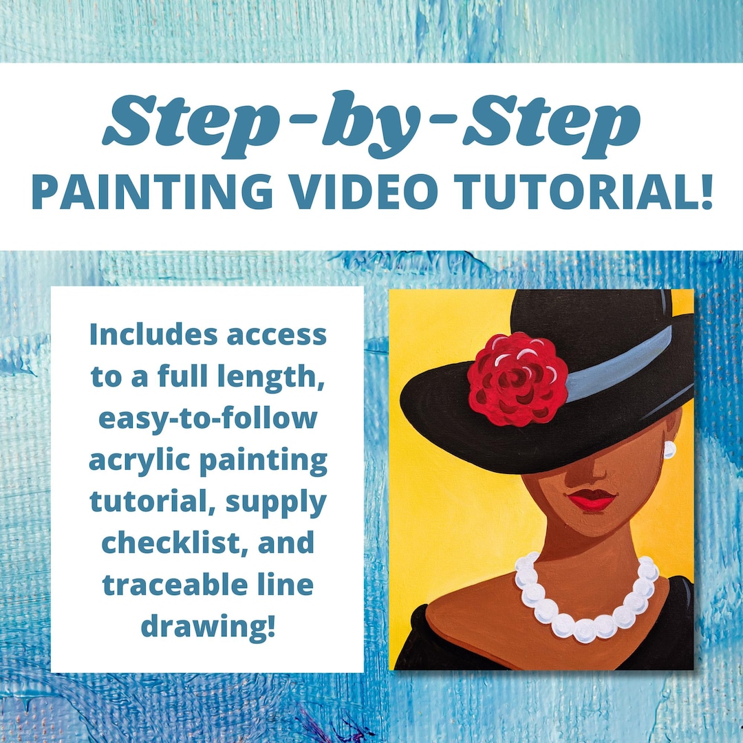 Lady With the Red Lips Painting Video Tutorial - Step-by-step Painting ...