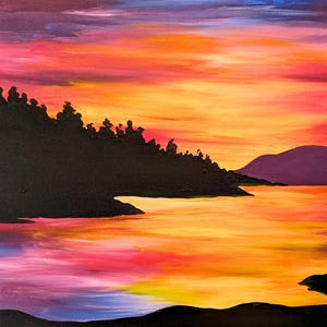 Sunrise Painting Video Tutorial - Step-by-step Painting - DYI Paint ...