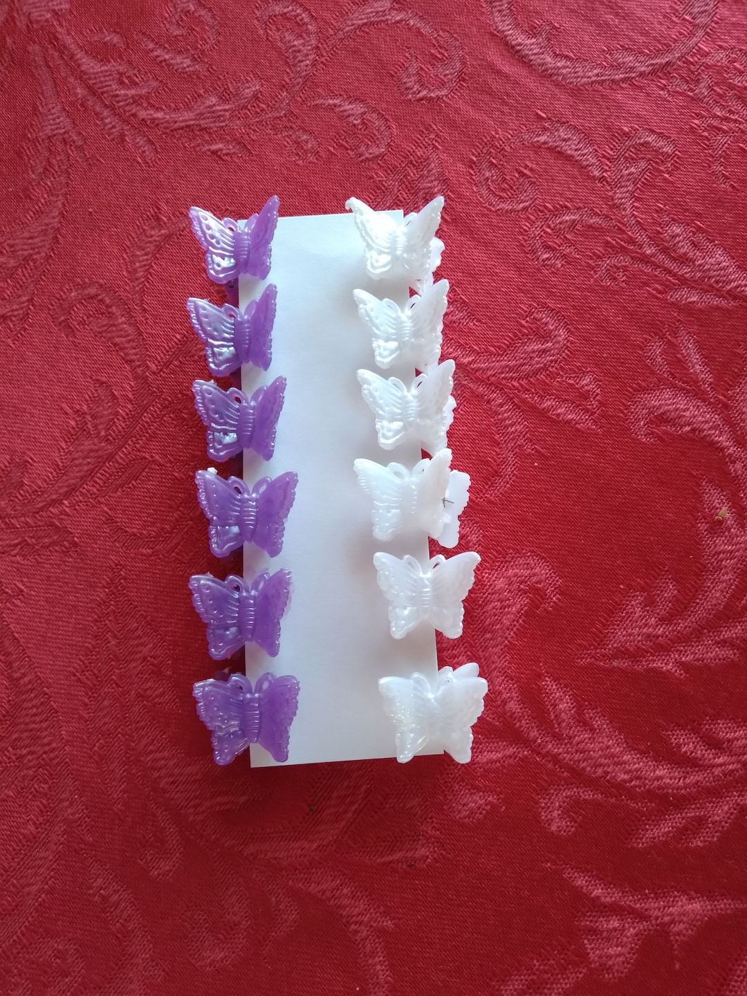 Butterfly Clips, 12 Pc Set,90s Butterfly Clips, White, Purple, Spring ...