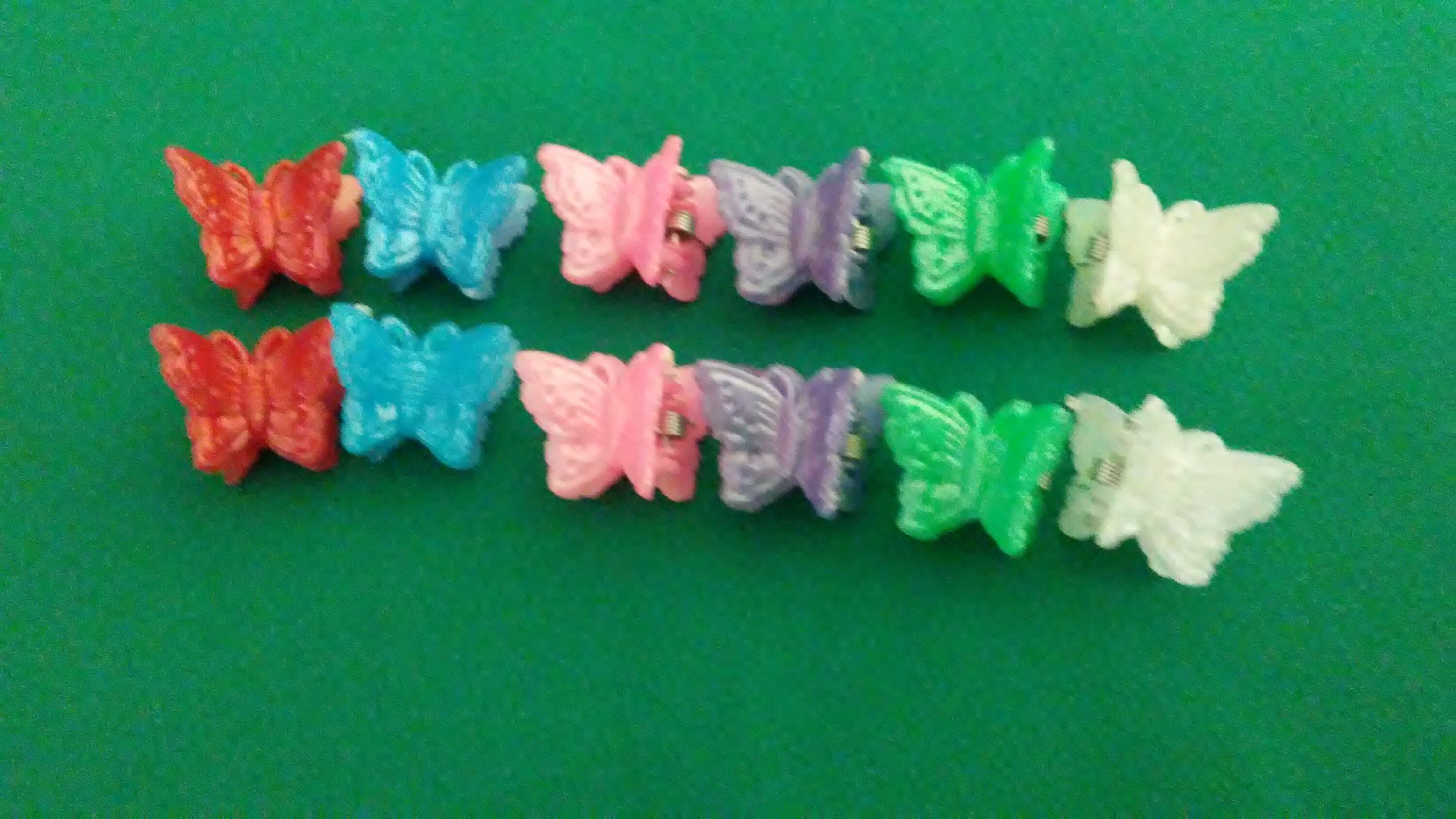 Butterfly Clips 12 Pc Set Multi-color Spring Clips - Etsy