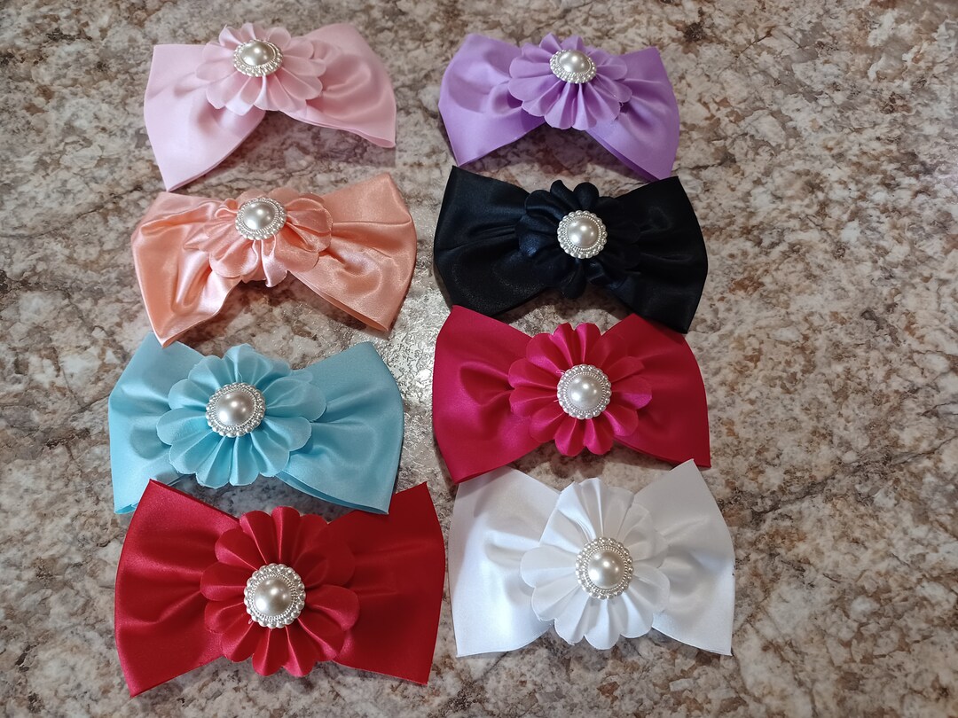 XL Assortment of 8 Hair Bows,90s Hair Bows, 90s Hair Clips, Bo-ho ...