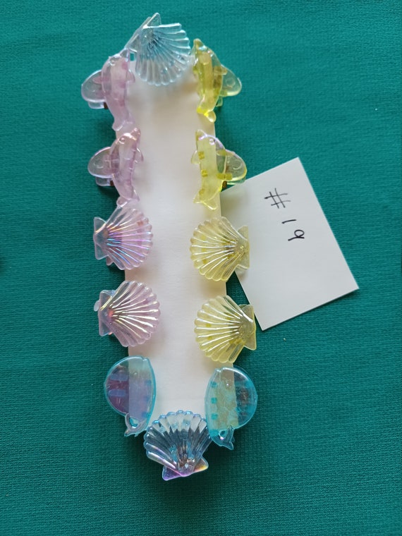 Butterfly clips,Assorted 12 pc set 90s butterfly clip… - Gem