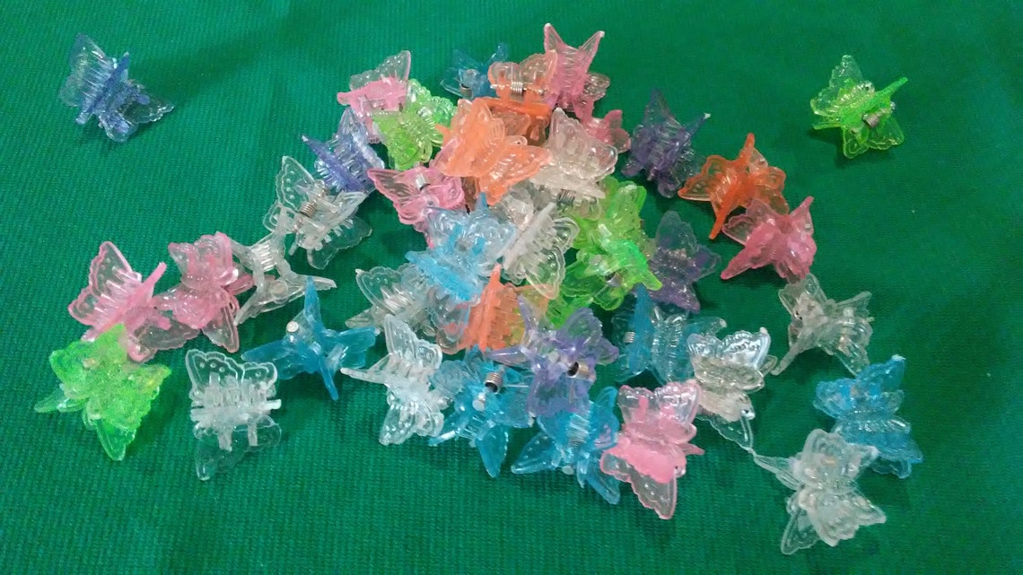 Butterfly Clips 12 Pc Set 3/4x3/4 1990s Butterfly - Etsy