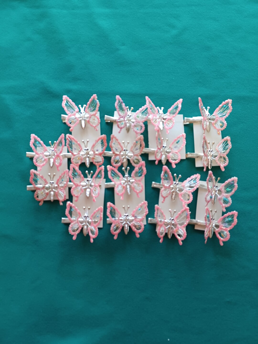 Butterfly Clips,moving Wings 90's 1 Pair, Pink Glitter Butterfly Clips ...